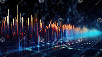 Visualizing Big Data Generated by an Clustering Algorithm in Glowing 3D Bar Design Stock ...