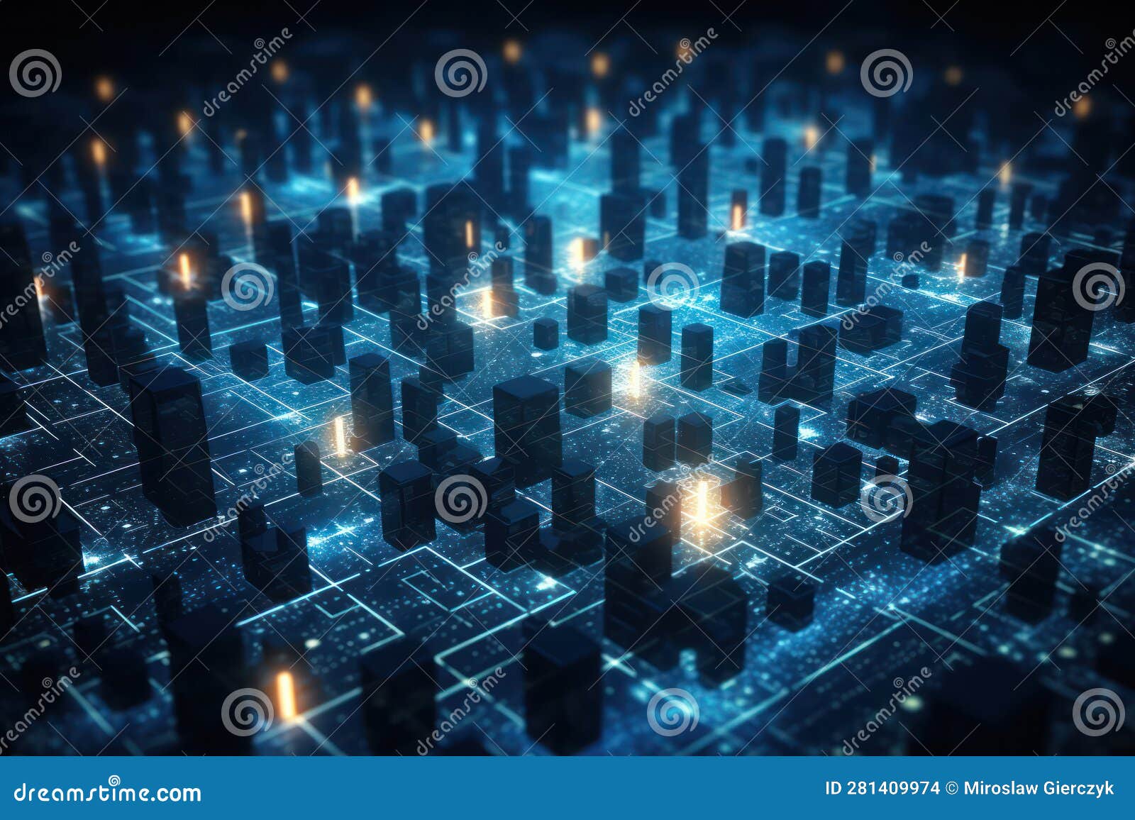Visualizing Blockchain stock illustration. Illustration of contracts ...