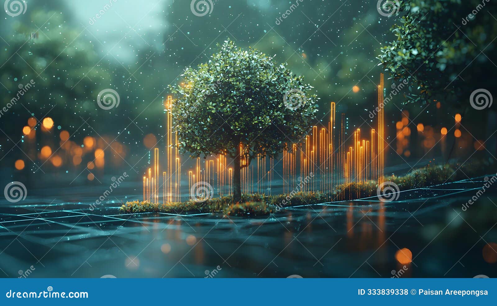 Visualizing Business Growth: a Striking Fusion of Nature and Digital ...