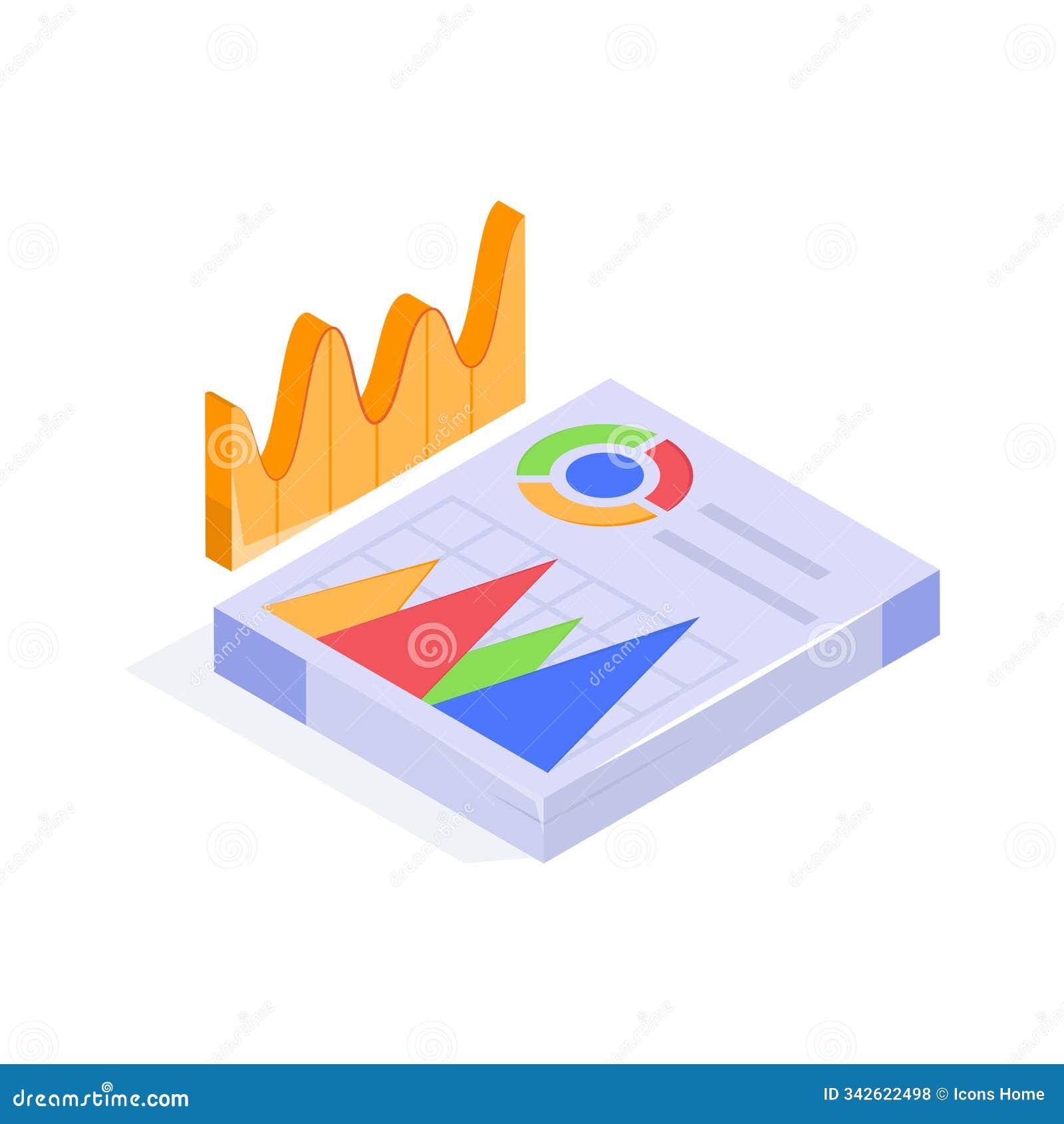 Visualizing Business Performance with Graphs and Chart Stock Vector ...