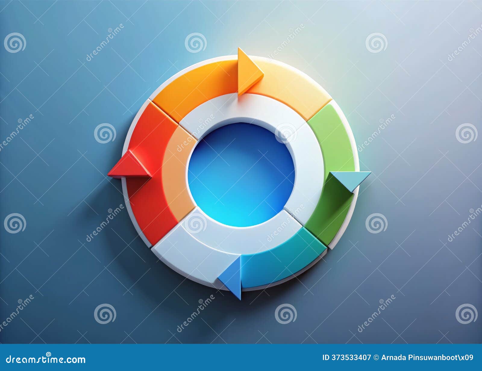 Circular Flowchart Labeled "Vibrant Cycle" Featuring Four Colored ...