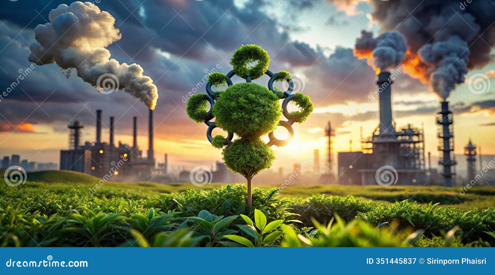 Visualizing Carbon Emissions a Documentary Image Depicting CO2 Gas ...