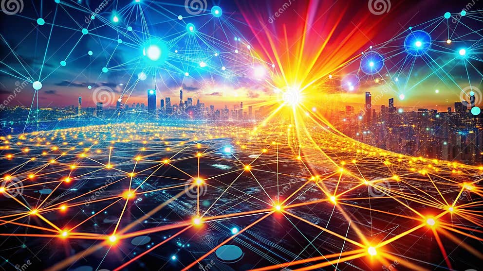 Visualizing Complex Data Flows a Deep Dive into Radiant Data Node Network Diagrams Stock ...