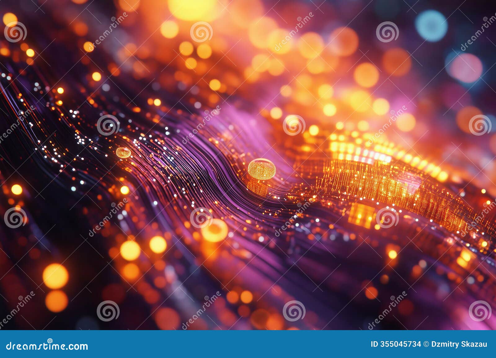Visualizing The Complexities Of Quantum Computing In Vibrant Patterns Of Light Stock Photo ...