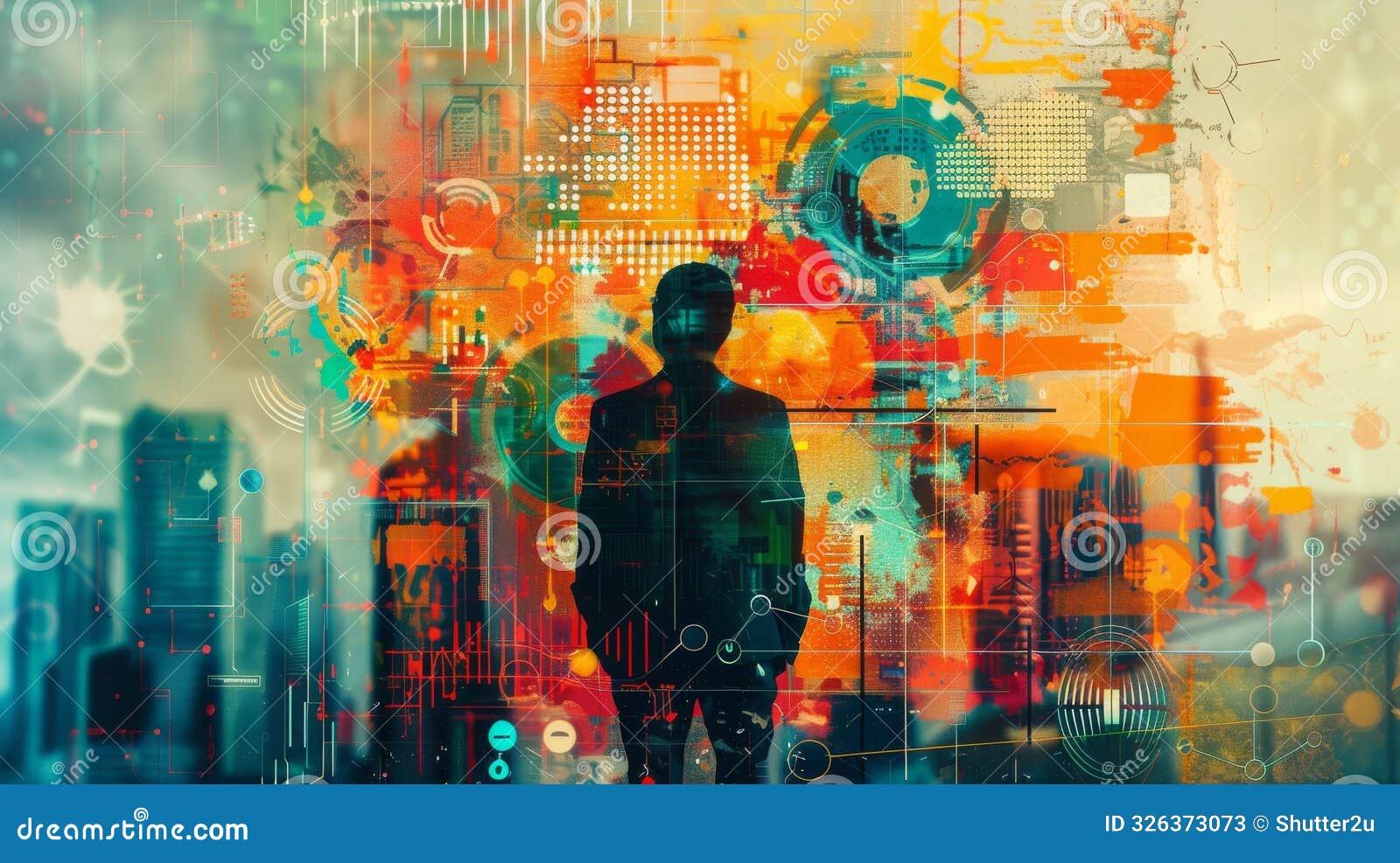 Visualizing the Concept of Economic Mobility through Mixed Media Stock ...