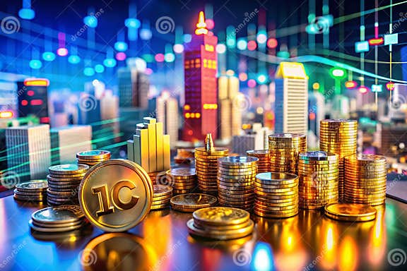 Visualizing Cryptocurrency Investment Potential a 3D Illustration of ...