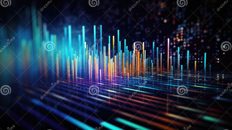 Visualizing In A 3d Bar Diagramm Of Big Data Generated By An Clustering Algorithm Stock