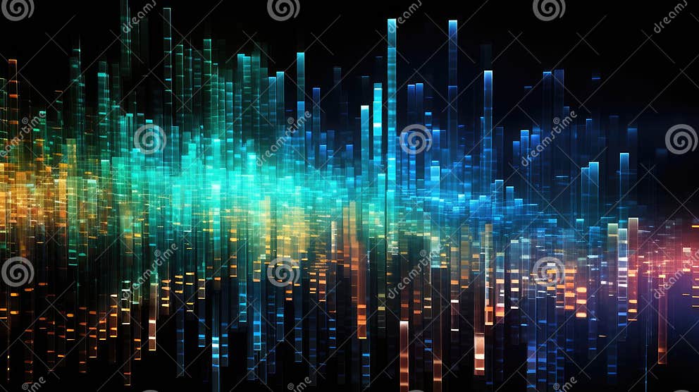 Visualizing In A 3d Bar Diagramm Of Big Data Generated By An Clustering Algorithm Stock