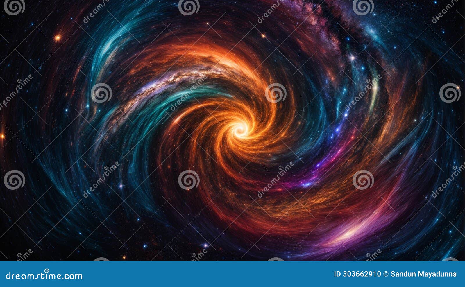 Visualizing Energy of the Cosmos in Abstract Form Stock Illustration ...