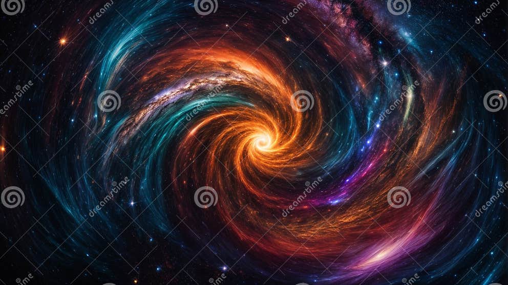 Visualizing Energy of the Cosmos in Abstract Form Stock Illustration ...