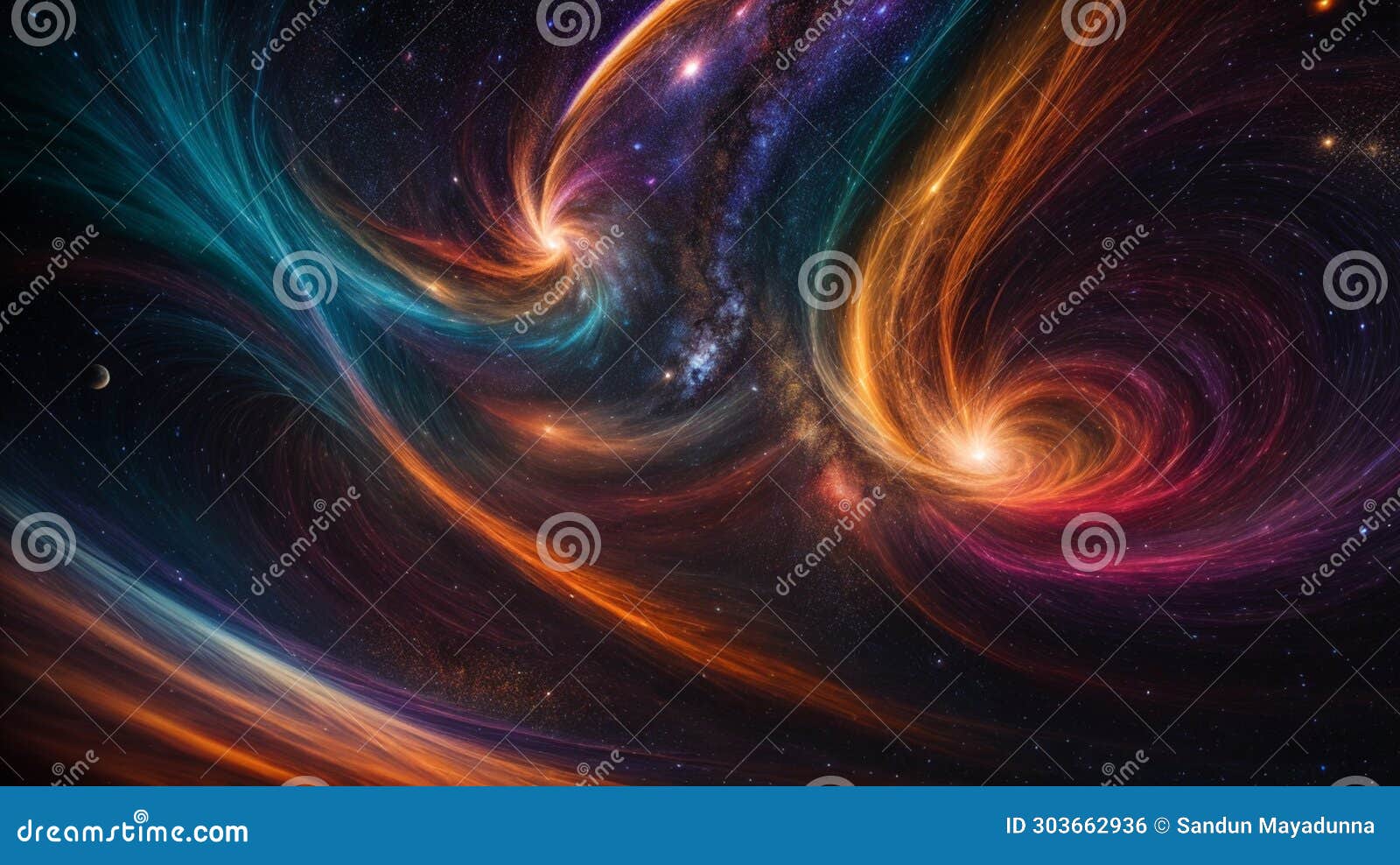 Visualizing Energy of the Cosmos in Abstract Form Stock Illustration ...