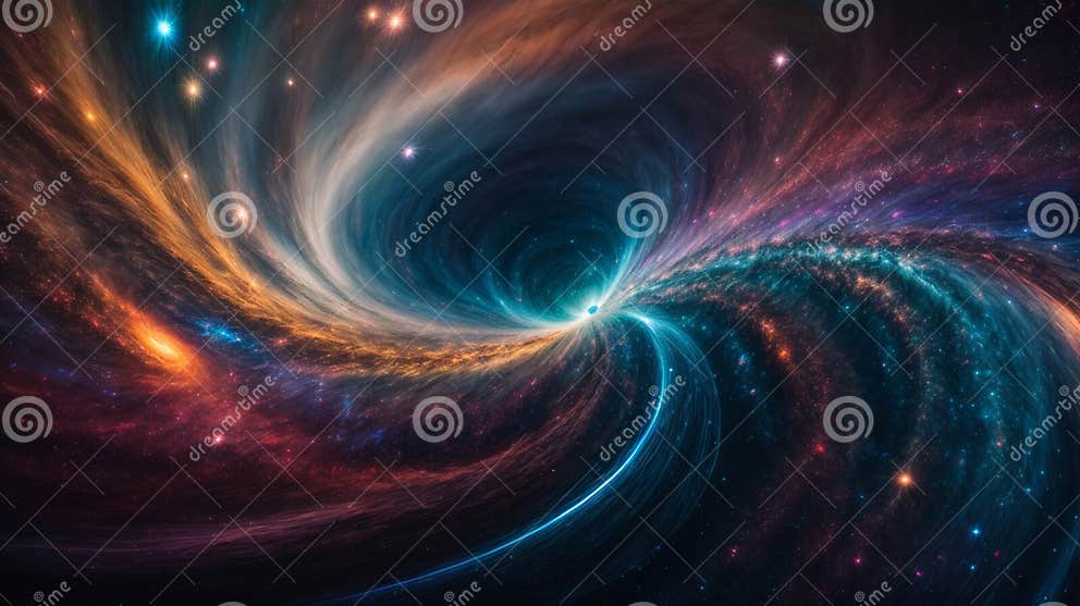 Visualizing Energy of the Cosmos in Abstract Form Stock Illustration ...