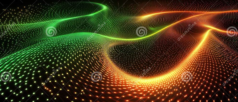 Visualizing Flowing Data, Abstract Network Animation Stock Illustration ...