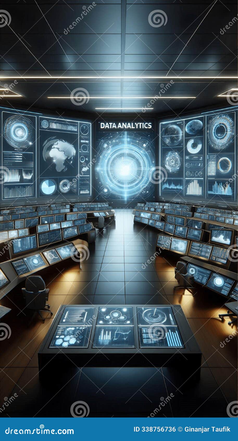 Visualizing The Future: The Data-Driven Control Room Experience Stock ...