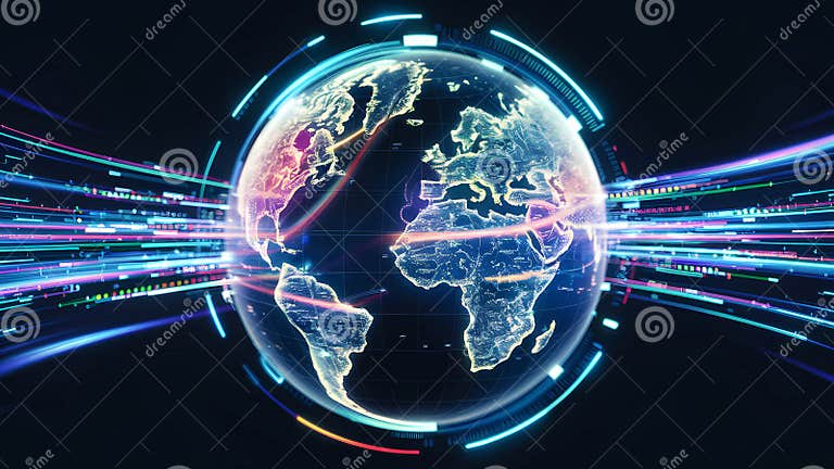 Visualizing Global Data Flow, Highlighting the Interconnectedness of ...