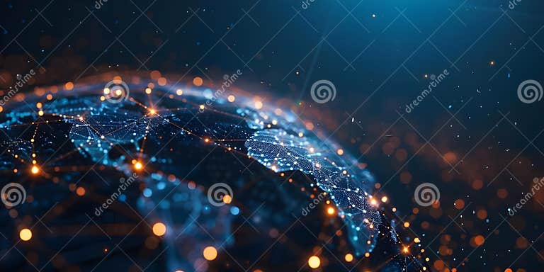 Visualizing the Global Network: Interconnected Lines and Nodes ...