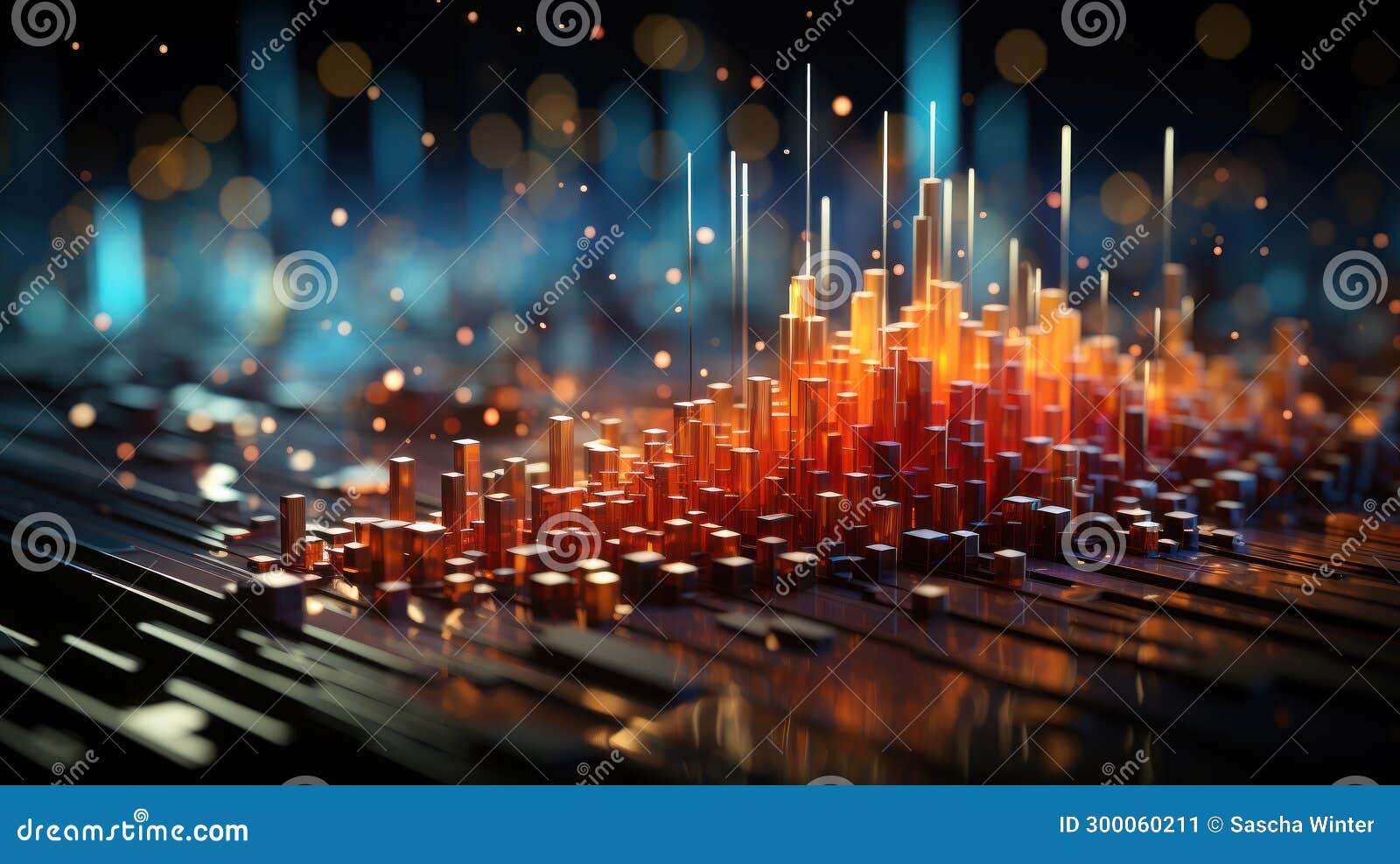 Visualizing Growth: Bar Chart Symphony Stock Image - Image of ...