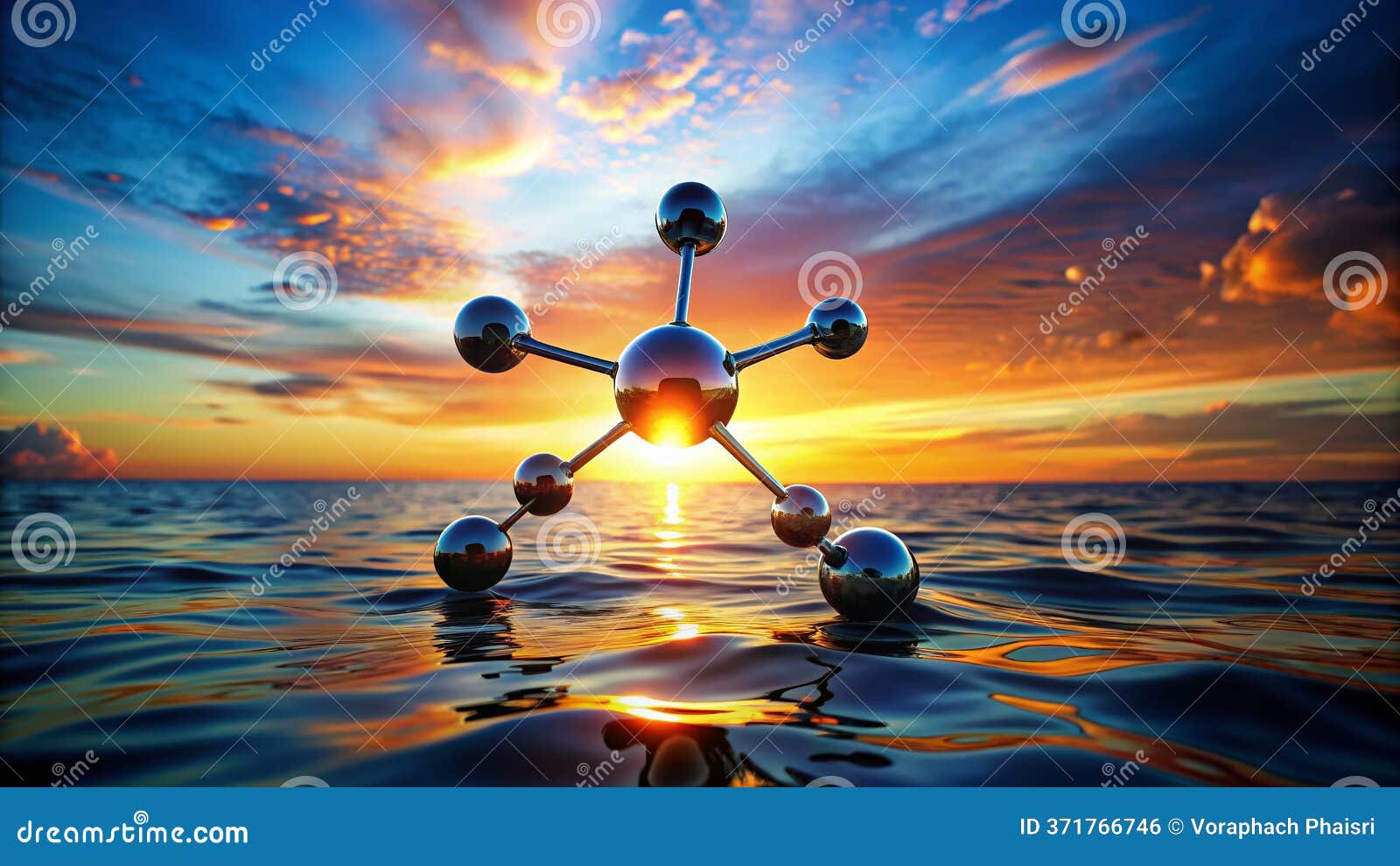 Heavy Water Molecule, Structural Chemical Formula, Ball-and-stick Model ...