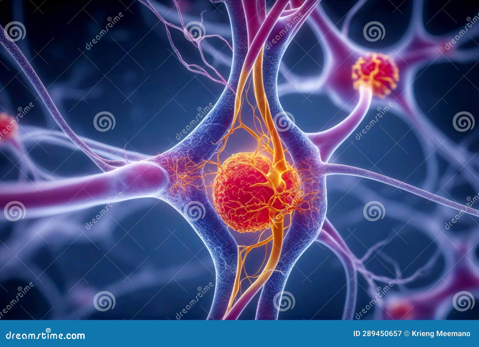 Visualizing Human Nerves at the Nano Level Stock Illustration ...