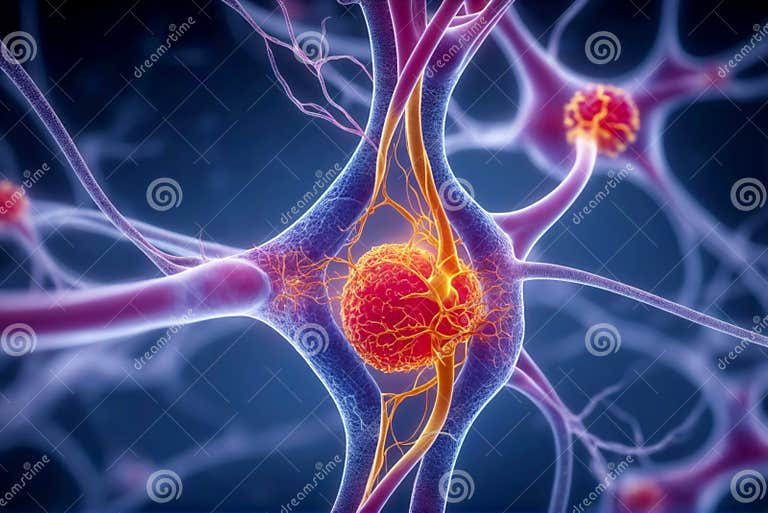 Visualizing Human Nerves at the Nano Level Stock Illustration ...