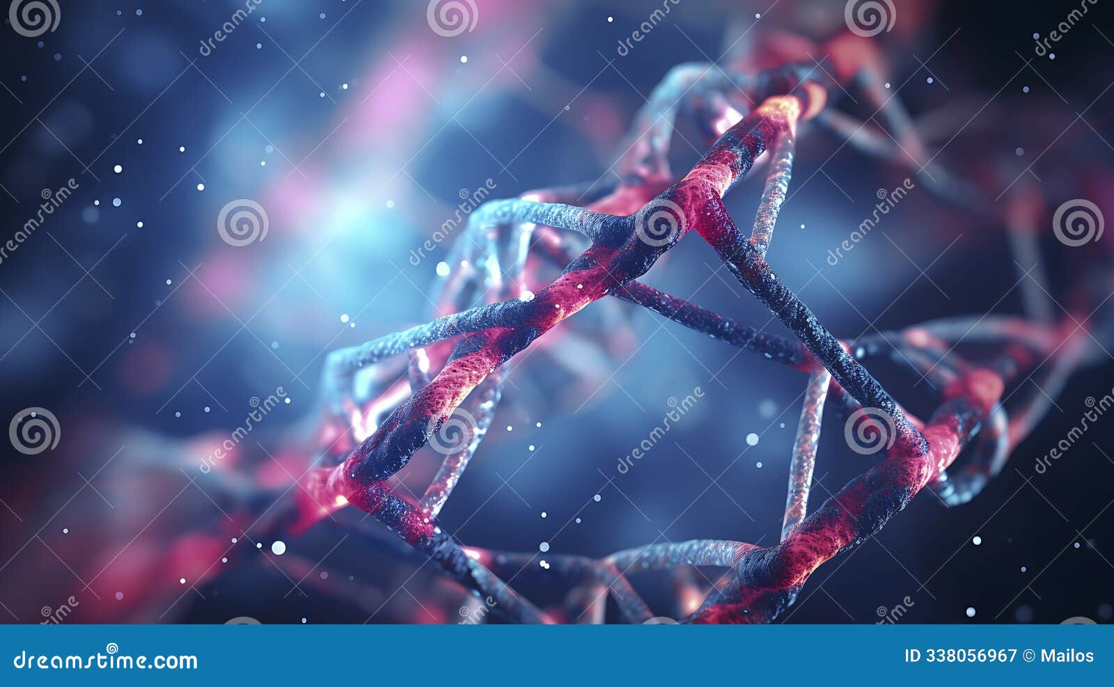 Visualizing Life Code Magnified DNA Strands in 3D Stock Image - Image ...