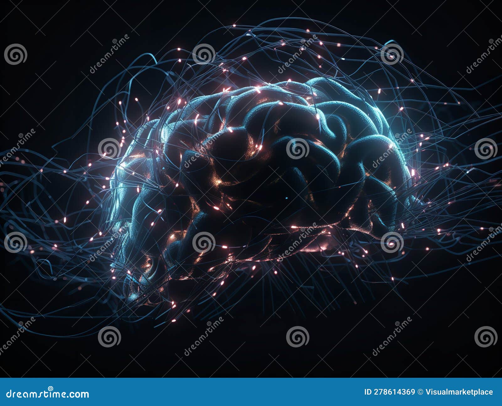 Visualizing Mental Health Abstract Brain Network Stock Illustration ...