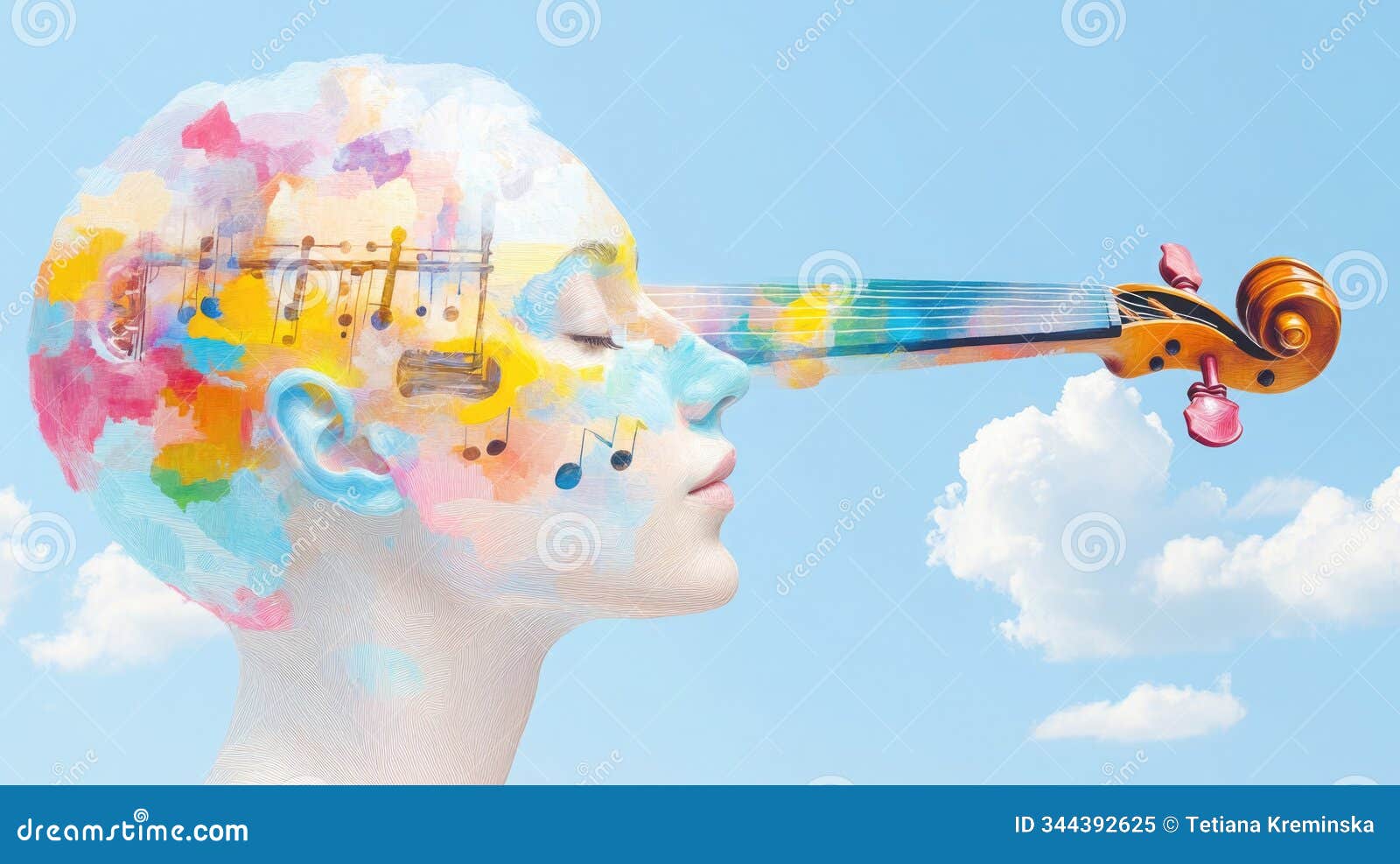 Visualizing Music from Chaos To Harmony in the Mind Stock Image - Image ...