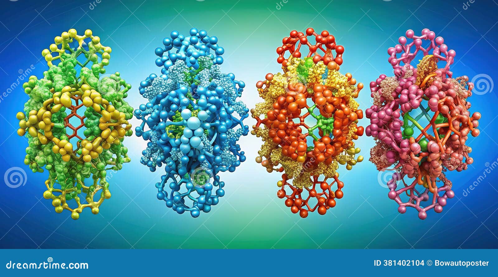 Quaternary Structure Of A Protein - AI Generated Illustration ...