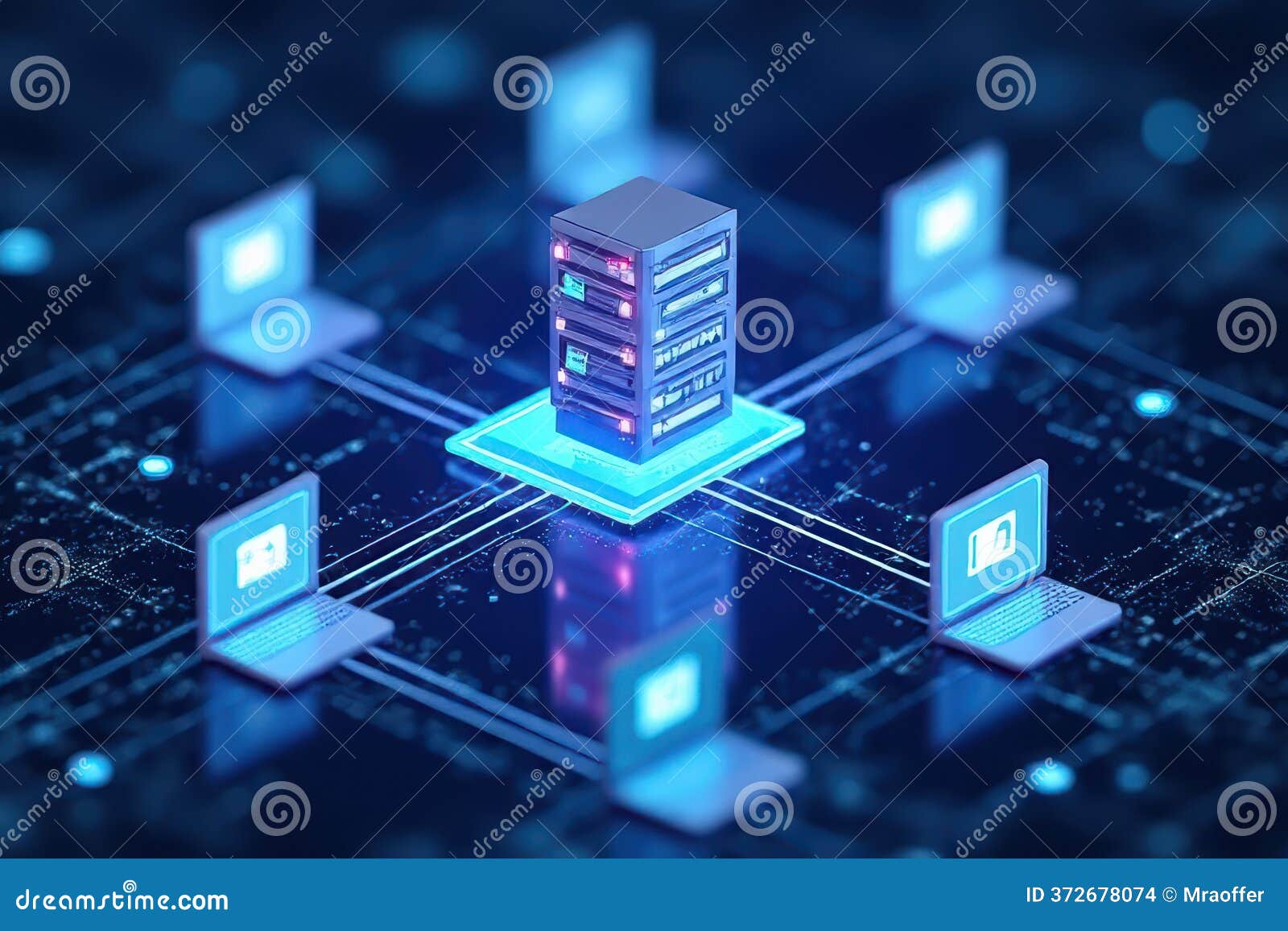 Proxy Server Icon With Computers Vector Illustration | CartoonDealer.com #304117536