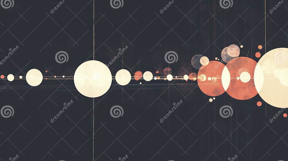 Visualizing Rhythmic Beats through Bright Circles Abstract Art Digital ...