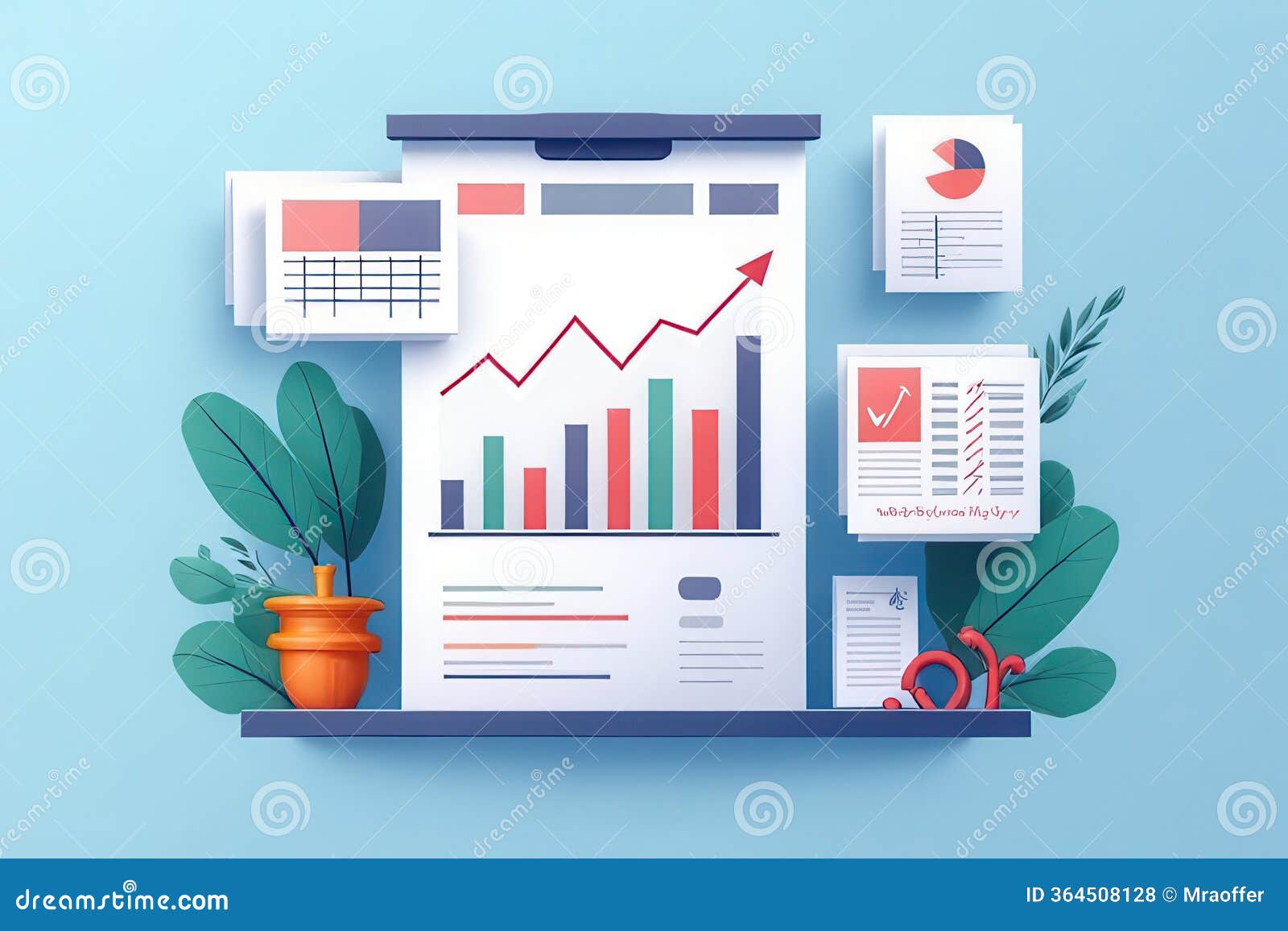 Visualizing Risk-Reducing Investment Methods Via Data Illustration Royalty-Free Stock Image ...