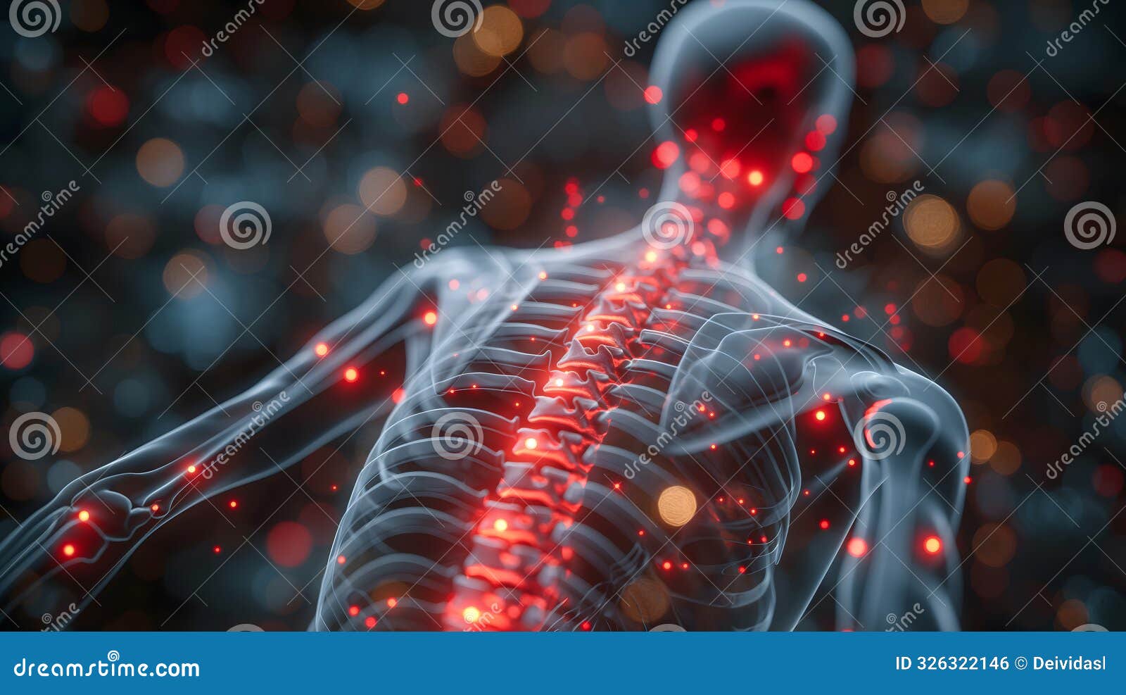 Visualizing Spinal Pain and Inflammation Stock Illustration ...