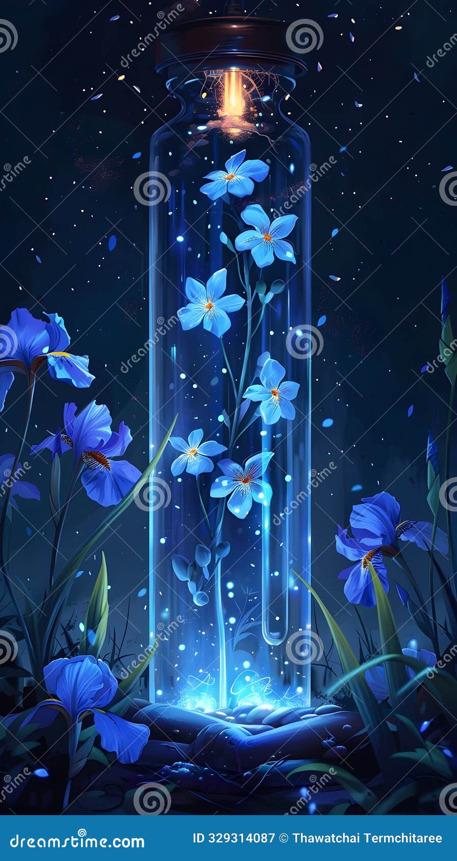 Enchanted Cosmic Tree: A Whimsical Cartoon Oasis In Space Stock Image ...