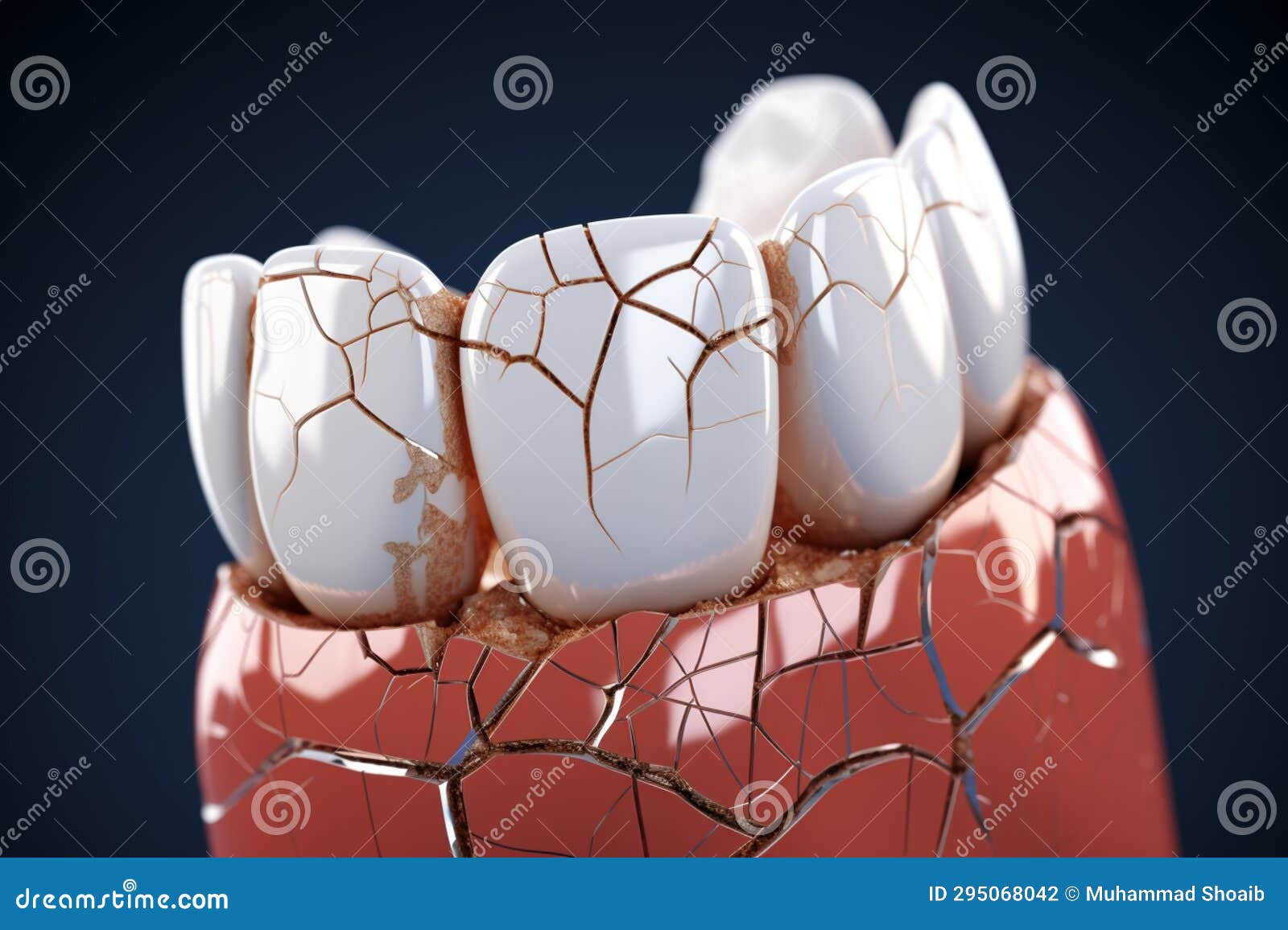 Visualizing Tooth Disease 3D Render Reveals a Cracked Dental Condition ...