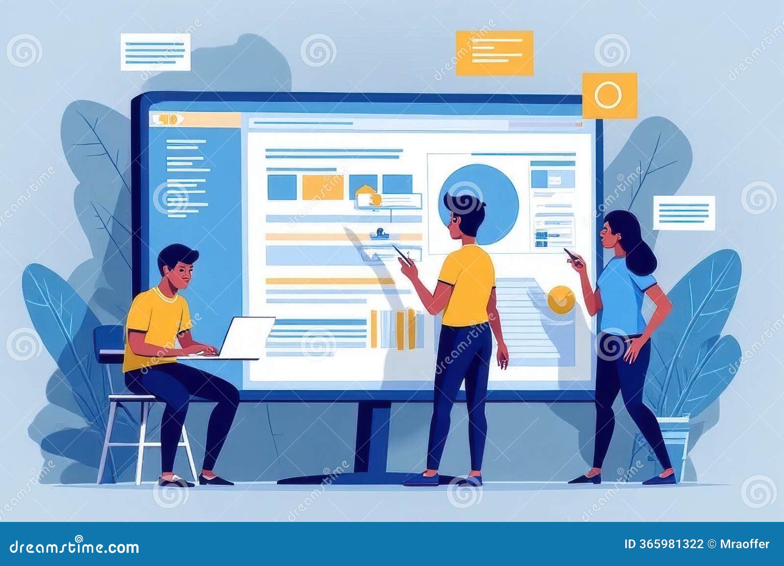 Visualizing Web Creation Stages Royalty-Free Stock Image | CartoonDealer.com #365981326