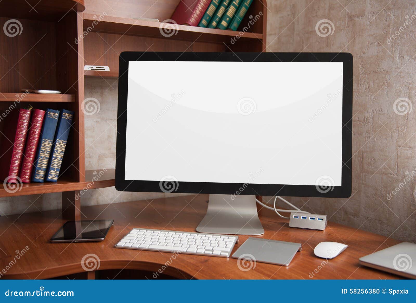 Visualizzatore Del Computer Con Lo Schermo Bianco in Bianco Fotografia ...