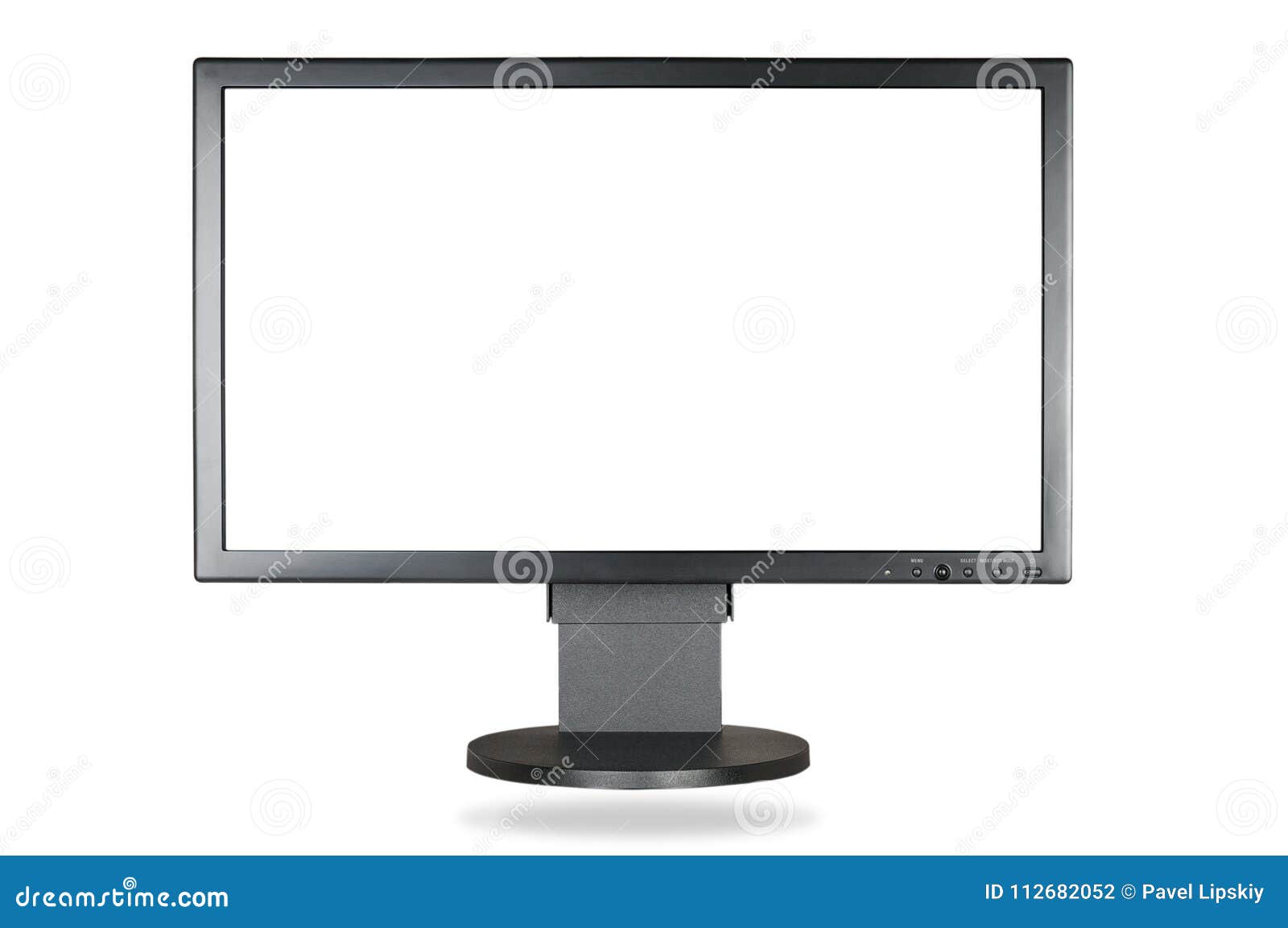 Visualizzatore Del Computer Con Lo Schermo Bianco in Bianco Isolato Su ...