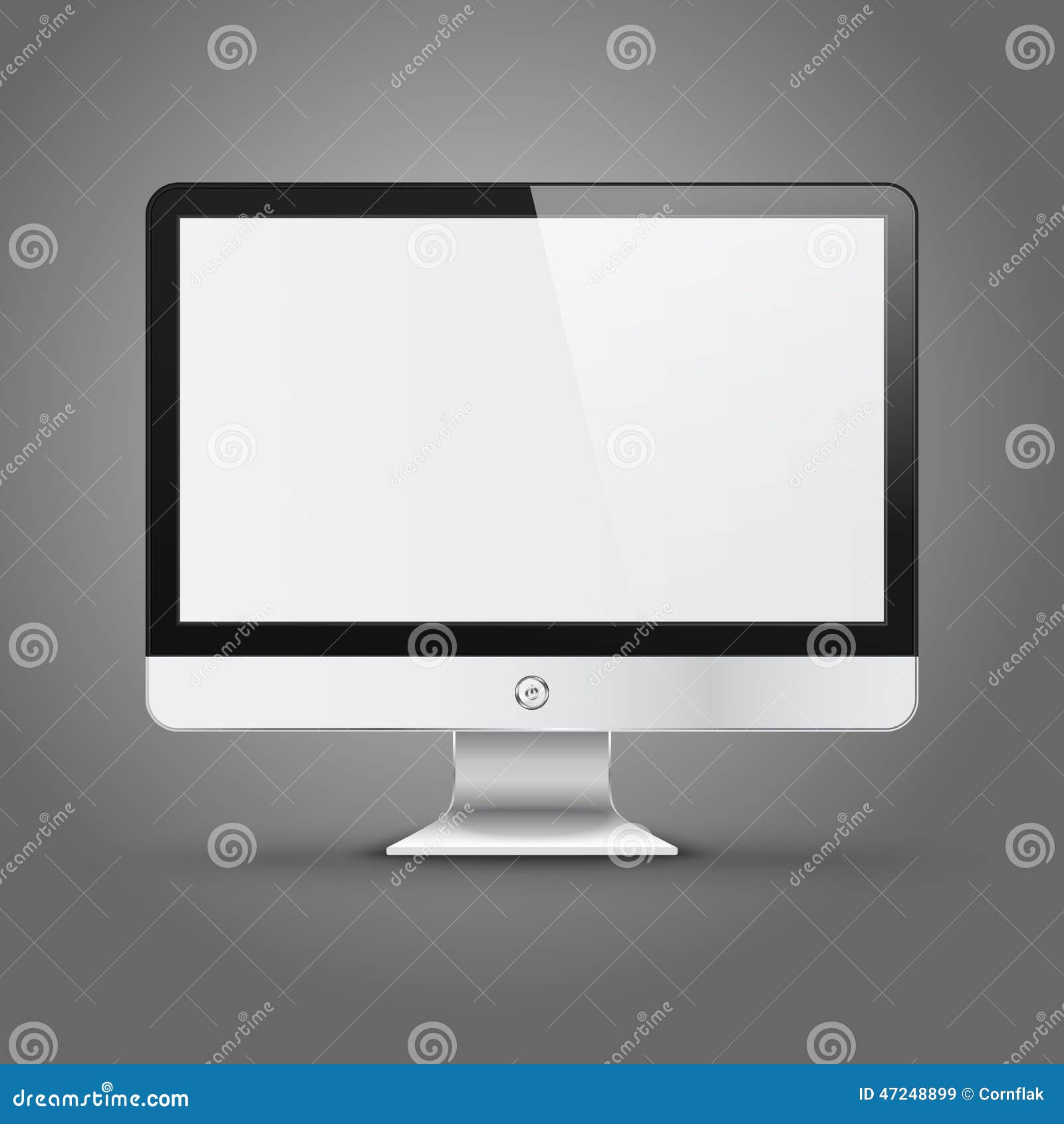 Visualizzatore Del Computer Moderno Con Lo Schermo in Bianco Isolato ...