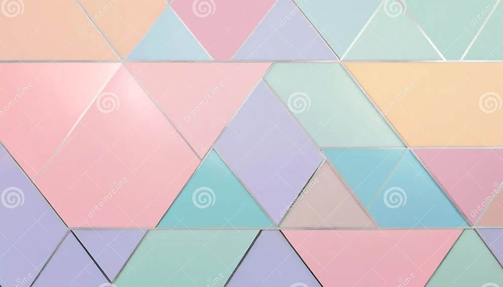 Pastel Triangle Geometric Pattern Background - Abstract Colorful ...