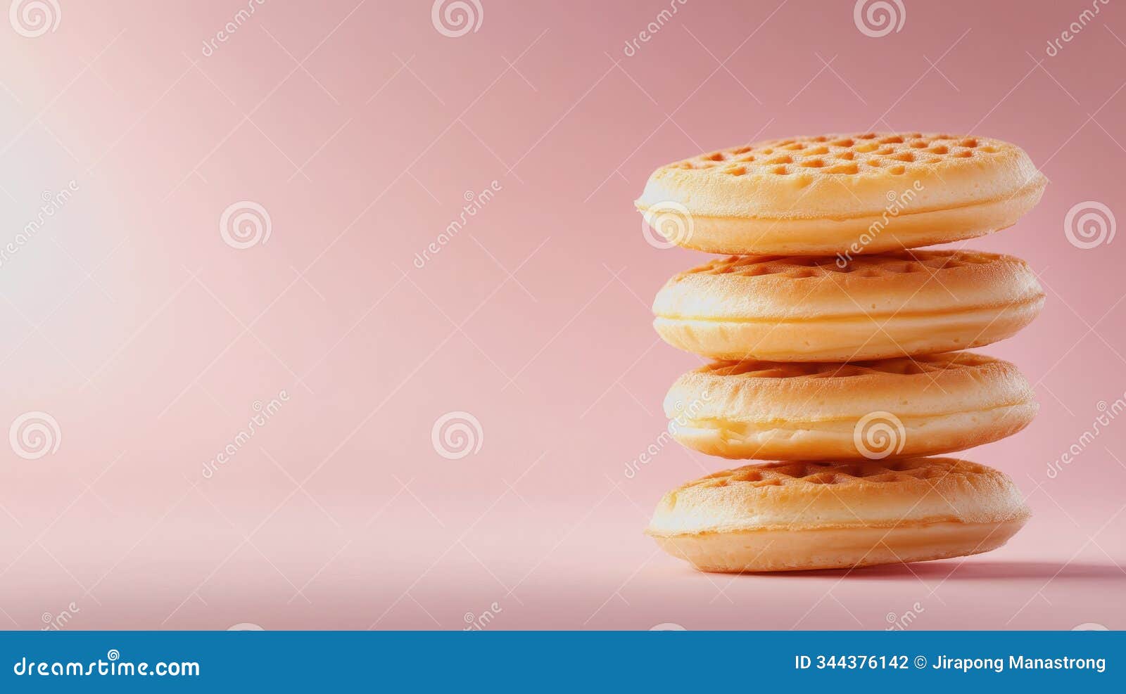 Waffles Stacked on Soft Gradient Background Stock Photo - Image of ...