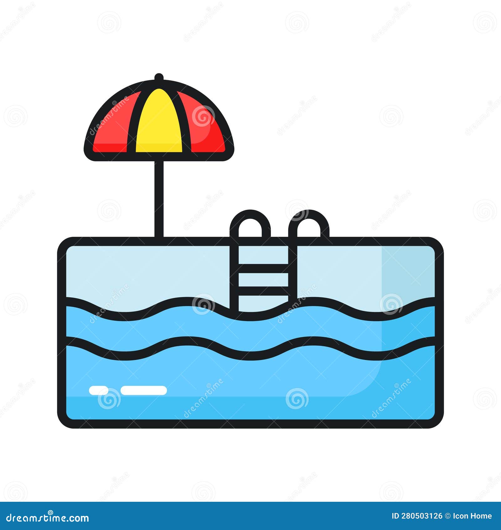 Visually Appealing Vector of Swimming Pool, Editable Lap Pool Concept ...