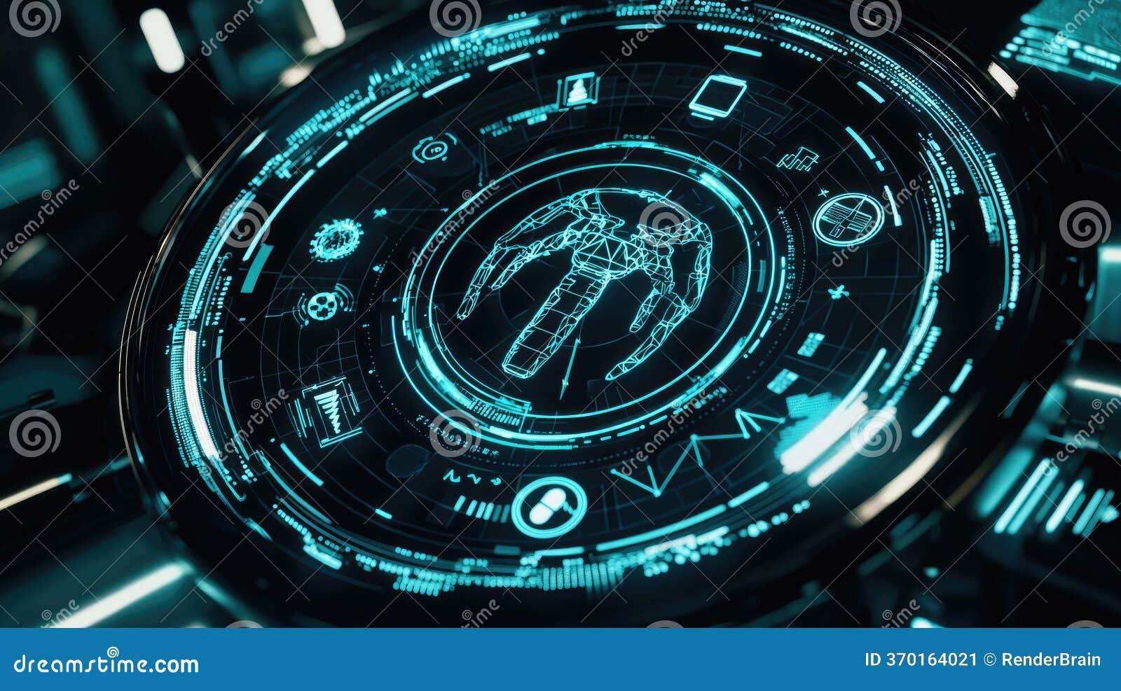 Advanced Circular Digital Smartwatch Face With Heart Rate And Battery ...