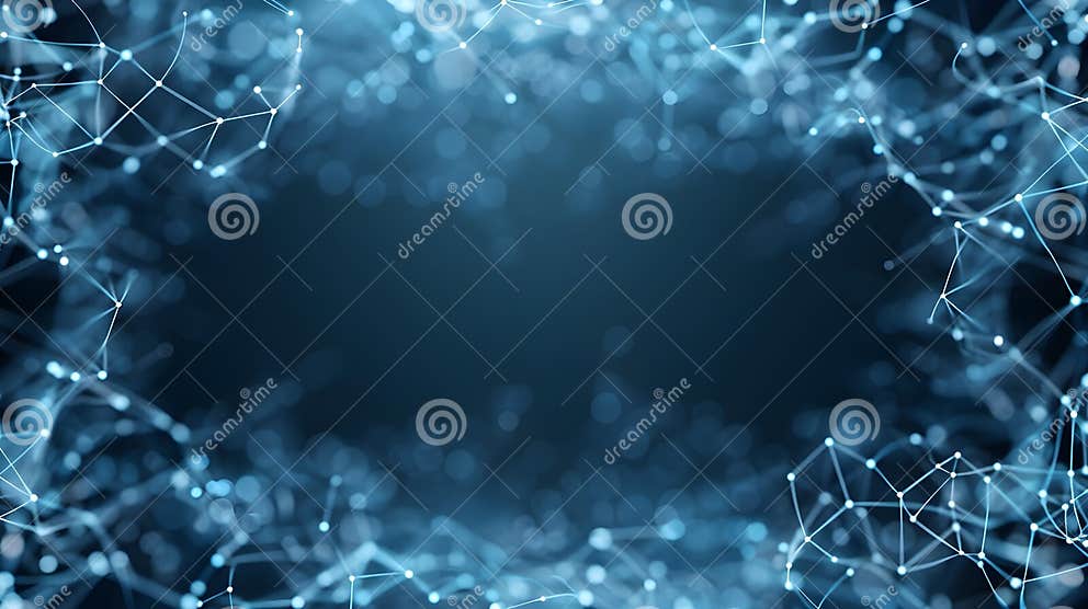 Abstract Matrix Design with Interconnecting Lines Stock Illustration ...