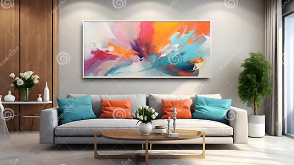 A Visually Captivating Abstract Painting with a Wide Array of Colors ...