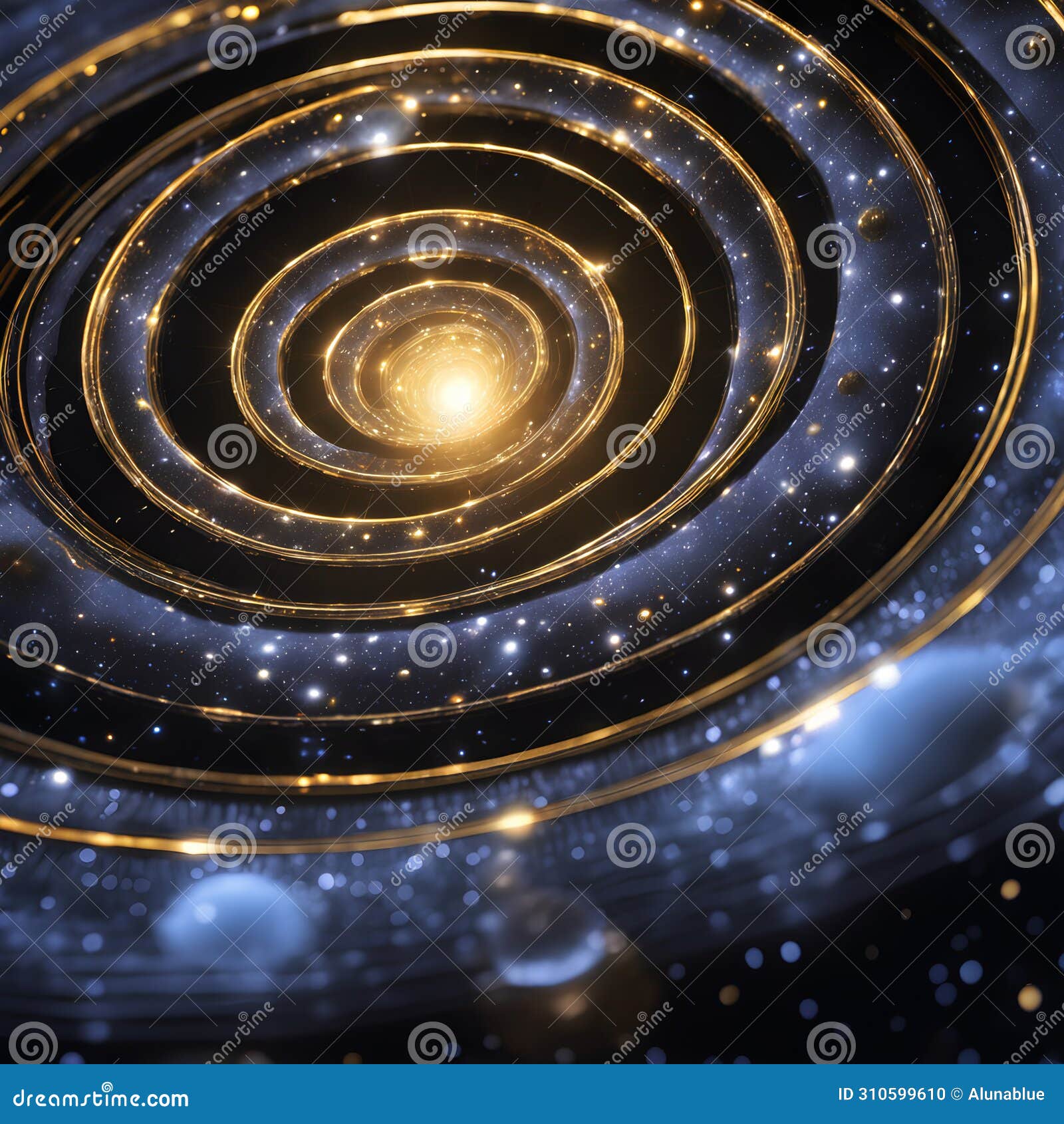 A Visually Captivating Concept of Space and Time. Stock Illustration ...