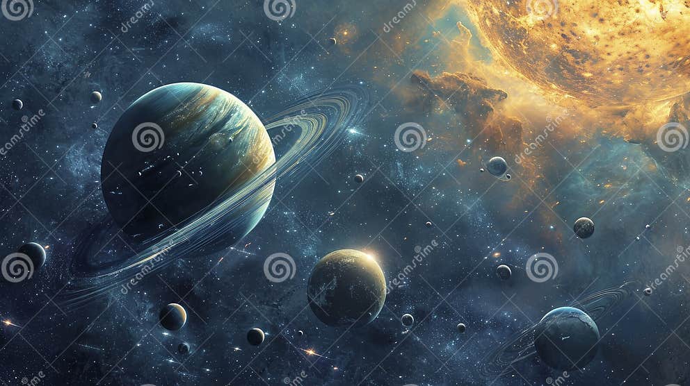 A Visually Captivating Digital Artwork Depicting a Stylized and Colorful Rendition of the Solar ...