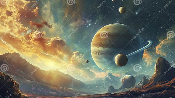 A Visually Captivating Digital Artwork Depicting a Stylized and ...