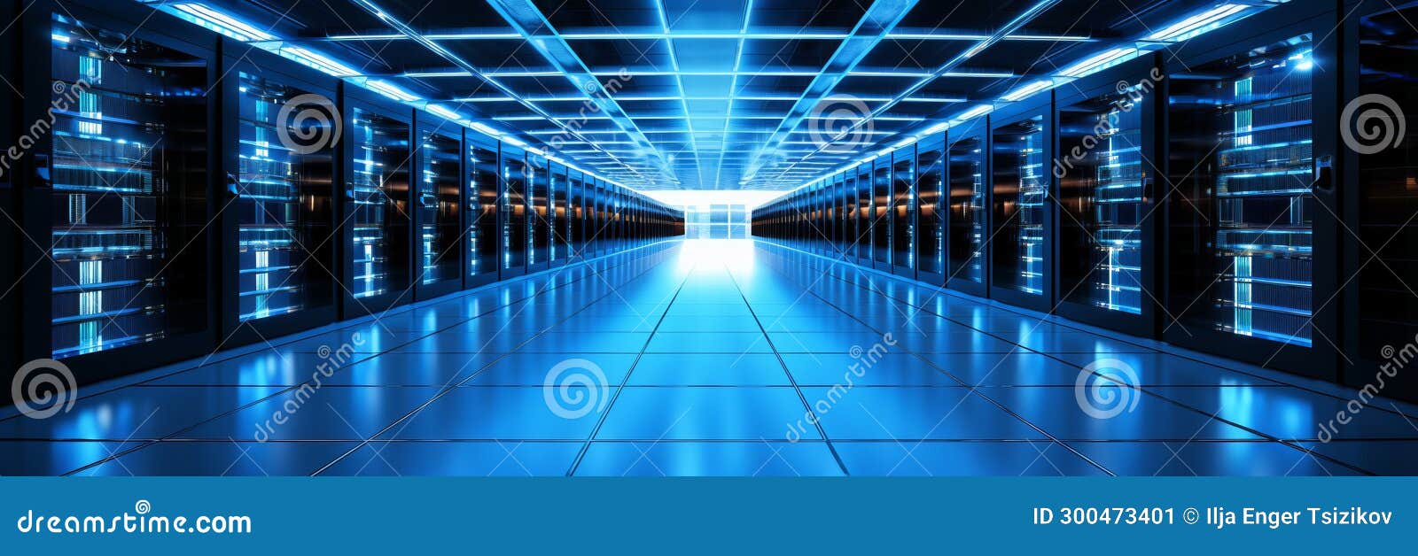 Visually Captivating Modern Data Center with Organized Server Racks ...