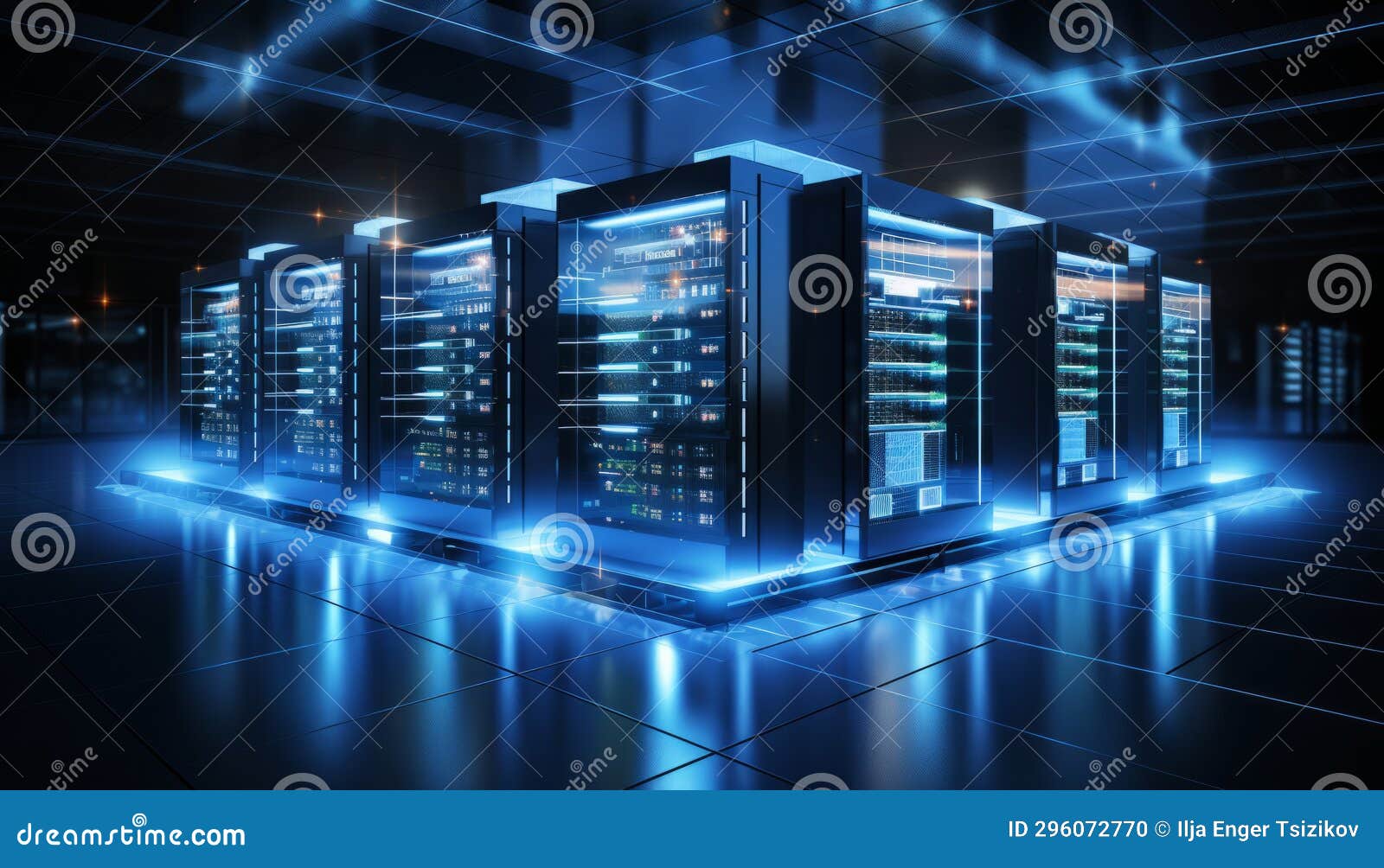 Visually Captivating Modern Data Center with State of the Art Server ...