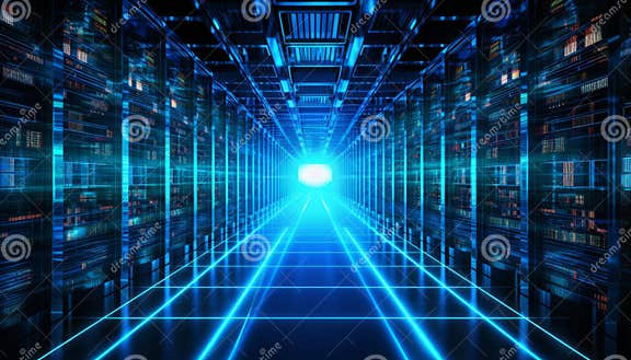 Visually Captivating Modern Data Center with State of the Art Server ...